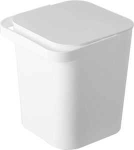 yamazaki home tower storage bin white