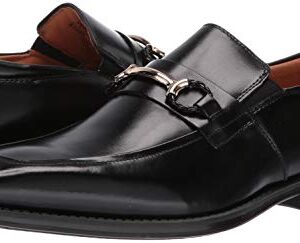 Stacy Adams Men's Pierce Moe-Toe Slip-on Penny Loafer, Black, 9 M US