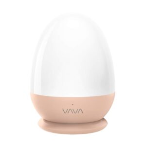 vava va-cl006 kids, baby night light, bedside lamp for breastfeeding, abs+pc, touch control, timer setting-pink