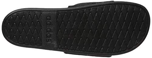 adidas Women's Adilette Comfort Slides Sandal, Core Black/Silver Metallic/Core Black, 11