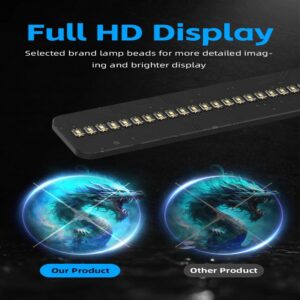 GIWOX 3D Hologram Fan Display, Holographic LED Fan w/768 Pcs LED Beads, 1080P High Brightness LED Light Naked Eye Hologram Fan Suitable for Synchronization, for Shop Trade Show 25.6"