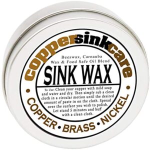 Copper, Brass and Nickel Sink Care Protective Wax