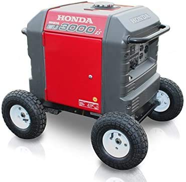 Brand New All Terrain Wheel Kit - fits Honda EU3000is Generator Never Flat Tires RED Color