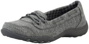 skechers women's breathe easy-good influence sneaker, grey, 8 m us