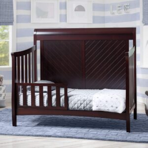 Delta Children Bennington Elite 4-in-1 Convertible Baby Crib, Dark Espresso, Sleigh