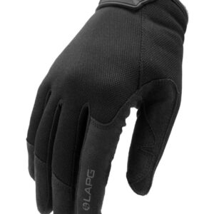 LA Police Gear Men's Core Patrol Glove, Lightweight Tactical Work Gloves for Men, Touchscreen Compatible Shooting Gloves - Black - Large