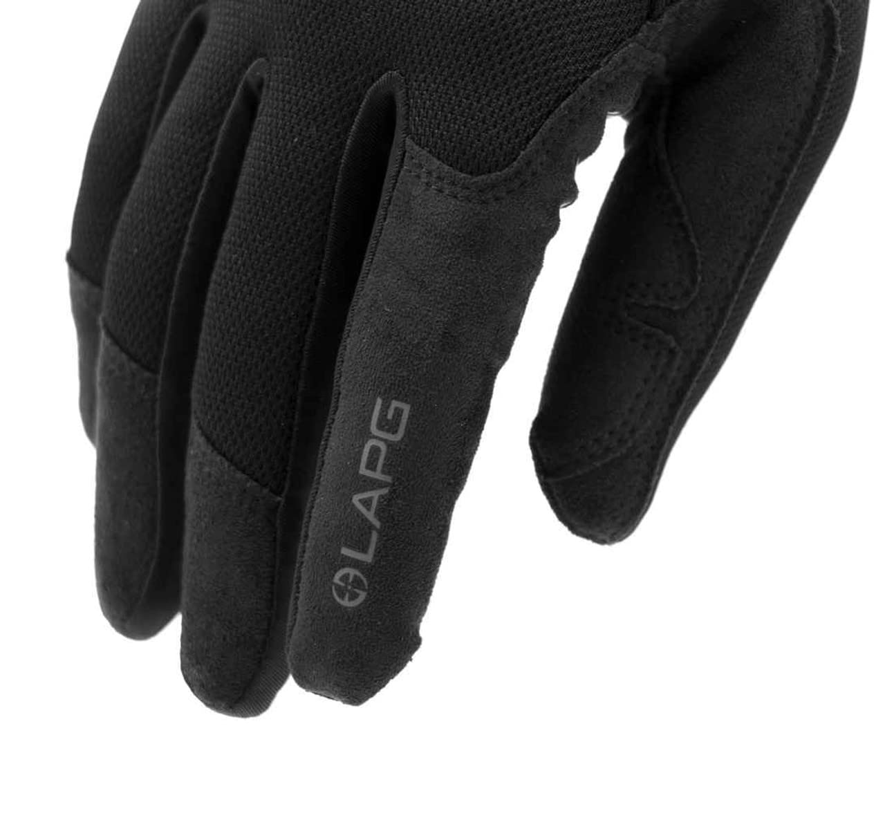 LA Police Gear Men's Core Patrol Glove, Lightweight Tactical Work Gloves for Men, Touchscreen Compatible Shooting Gloves - Black - Large