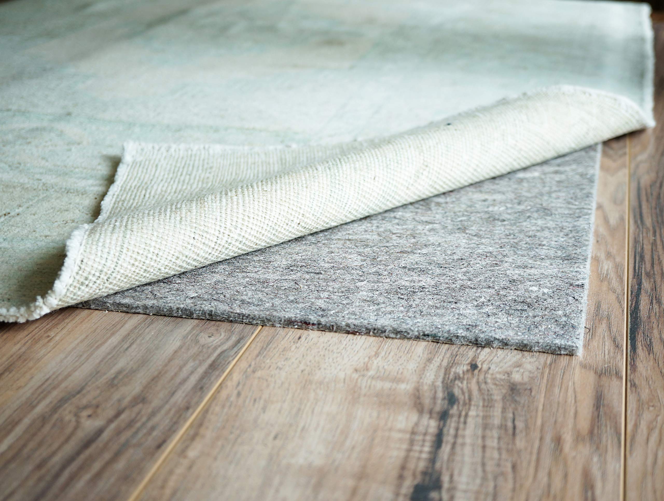 RUGPADUSA - Basics - 8'x10' - 1/8" Thick - Felt + Rubber - Non-Slip Rug Pad - Cushioning Felt for Modest Comfort - Safe for All Floors and Finishes