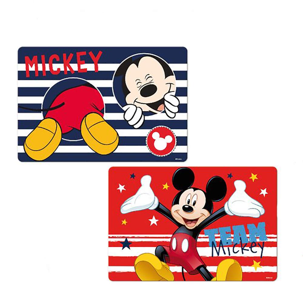 Disney 3d Mickey Mickey Mouse Placemats For Dining Table Reusable Washable 2 At Price Of 1 Bpa-free safe Design for Kids