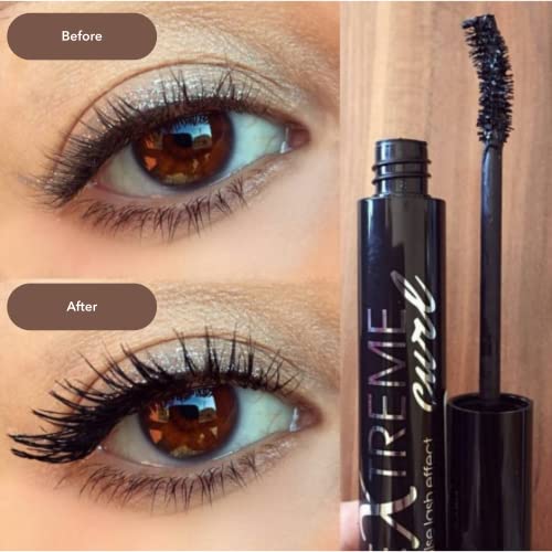 FARMASI Extreme Curl Mascara, Voluminous, Longer, Thicker and Curling Eyelashes, Long Lasting, Instant & Very Easy to Apply, Black, 0.4 fl. oz. / 12 ml