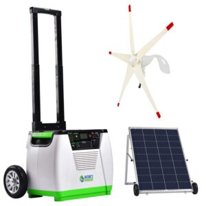 nature's generator gold we system 1800w solar & wind powered pure sine wave off-grid generator + 100w solar panel + wind turbine, w/infinite expandability, gasless for day and night use