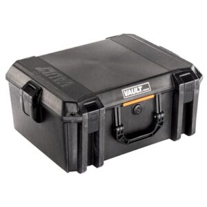 vault by pelican – v550 multi-purpose hard case with foam for equipment, electronics gear, camera, drone, and more (black)