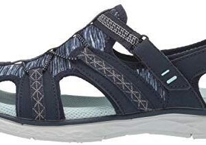 Dr. Scholl's Shoes Women's Andrews Fisherman Sandal, Navy Nubuck/Fabric, 7 M US