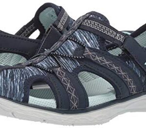 Dr. Scholl's Shoes Women's Andrews Fisherman Sandal, Navy Nubuck/Fabric, 7 M US