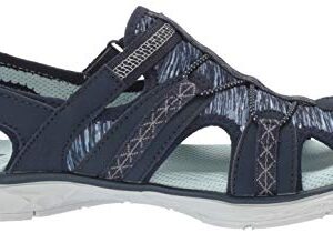 Dr. Scholl's Shoes Women's Andrews Fisherman Sandal, Navy Nubuck/Fabric, 7 M US