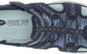 Dr. Scholl's Shoes Women's Andrews Fisherman Sandal, Navy Nubuck/Fabric, 7 M US