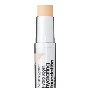 Neutrogena Hydro Boost Hydrating Foundation Stick with Hyaluronic Acid, Oil-Free & Non-Comedogenic Moisturizing Makeup for Smooth Coverage & Radiant-Looking Skin, Classic Ivory, 0.29 oz