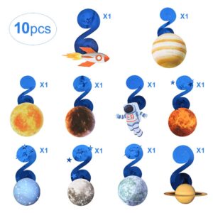 Easy Joy Solar System Hanging Swirl 10 Pieces Decorations Outer Space Party Planets Supplies Space Decorations Star Wars Decorations Galaxy Space Room Decor