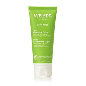 weleda skin food light nourishing body cream 2.5 fluid ounce, plant rich hydrating moisturizer with chamomile, calendula and pansy