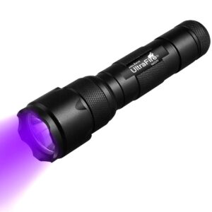 ultrafire black light uv flashlight, super power uv 395-405 nm led wf-502b blacklight flashlights for leak detector, pet urine stain, bed bug (not included batteries)