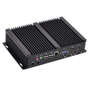 hunsn fanless industrial pc, mini computer, intel celeron 2955u 2957u, windows 11 or linux ubuntu, im03, ac wifi, bt4.0, vga, hdmi, lan, 2 x com rs232, 6 x usb2.0, 8g ram, 128g ssd