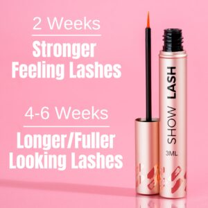 LeVaye Cosmetics Show Lash Eyelash Serum for Longer, Thicker, Gorgeous Looking Lashes, Cruelty Free Lash Serum