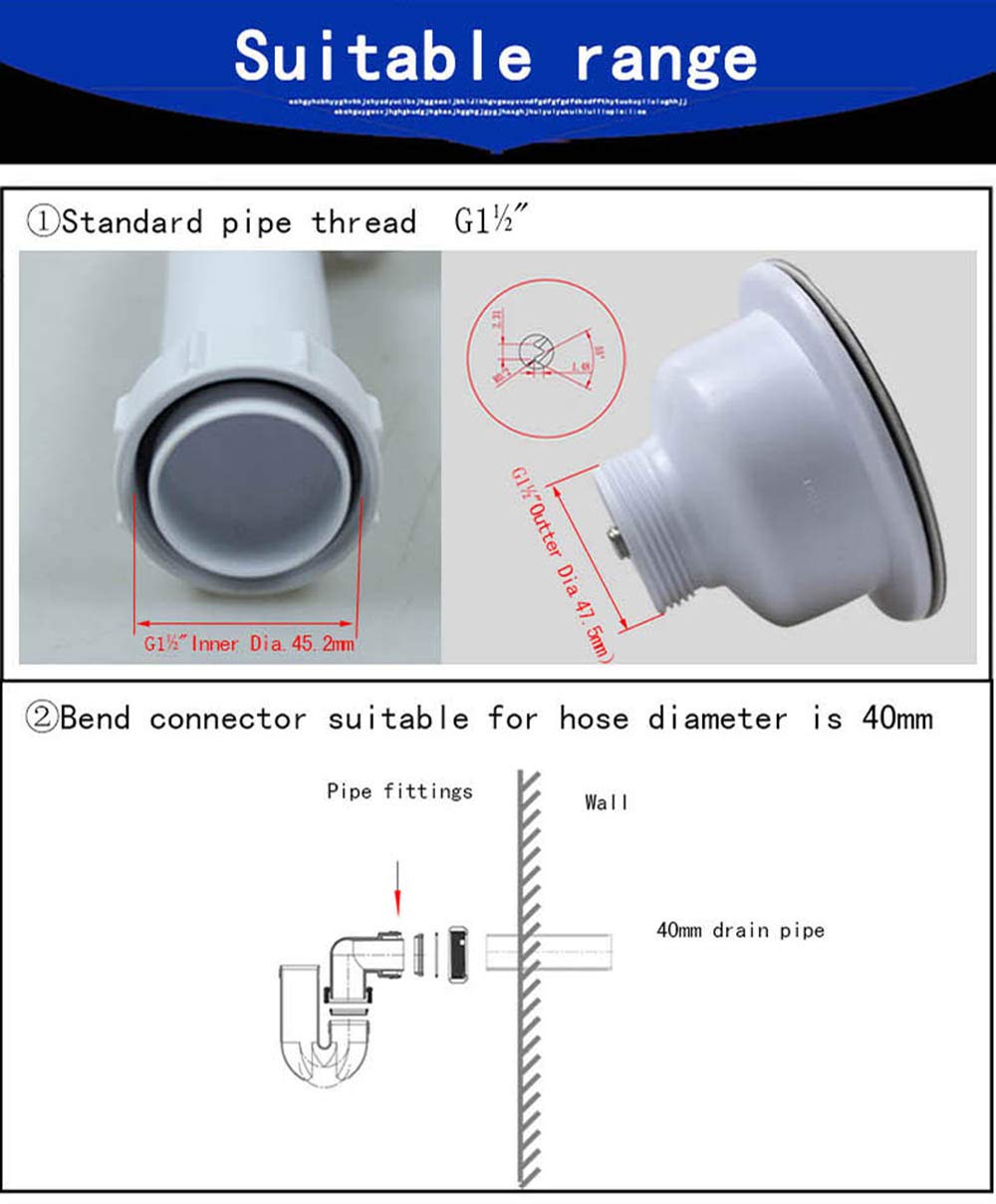 Talea Double Kitchen Sinks Drain Pipe Kit Drain Pipe Rear Hard Tube