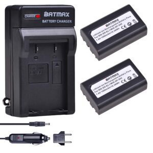 batmax 2pcs 1400mah en-el1 battery + charger kits for nikon en-el1 coolpix 4300 5400 8700 5700 775 8700 880 885 995 coolpix e880 and konica minota dg-5w dimage a200 cameras