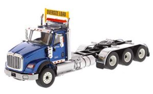 diecast masters international hx620 day cab tridem tractor blue 1/50 diecast model