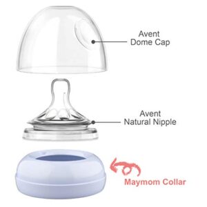 Replacement Screw Ring Compatible with Philips Avent Natural Bottles, Avent PP Bottles or Natural Glass Bottles; Not for AntiColi Nipple, Made by Maymom; Replace Avent Natural Screw Ring Collar