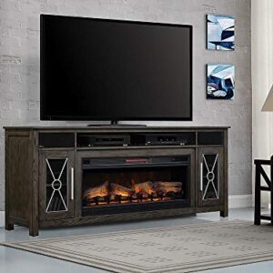 ClassicFlame Heathrow 76" Infrared Electric Fireplace Entertainment Center & 42" Firebox - Tifton Oak, 42MMS6342-O131 & 42II042FGT