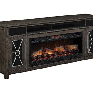 ClassicFlame Heathrow 76" Infrared Electric Fireplace Entertainment Center & 42" Firebox - Tifton Oak, 42MMS6342-O131 & 42II042FGT