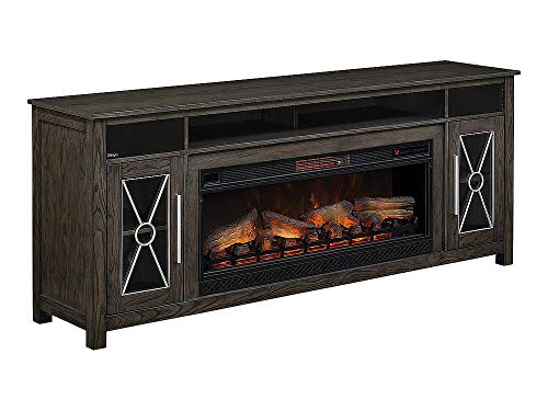 ClassicFlame Heathrow 76" Infrared Electric Fireplace Entertainment Center & 42" Firebox - Tifton Oak, 42MMS6342-O131 & 42II042FGT