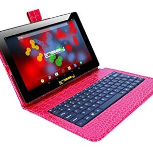 LINSAY 10.1" 1280x800 IPS Screen 2GB RAM 32GB Android 11 Tablet with Red Crocodile Style Keyboard