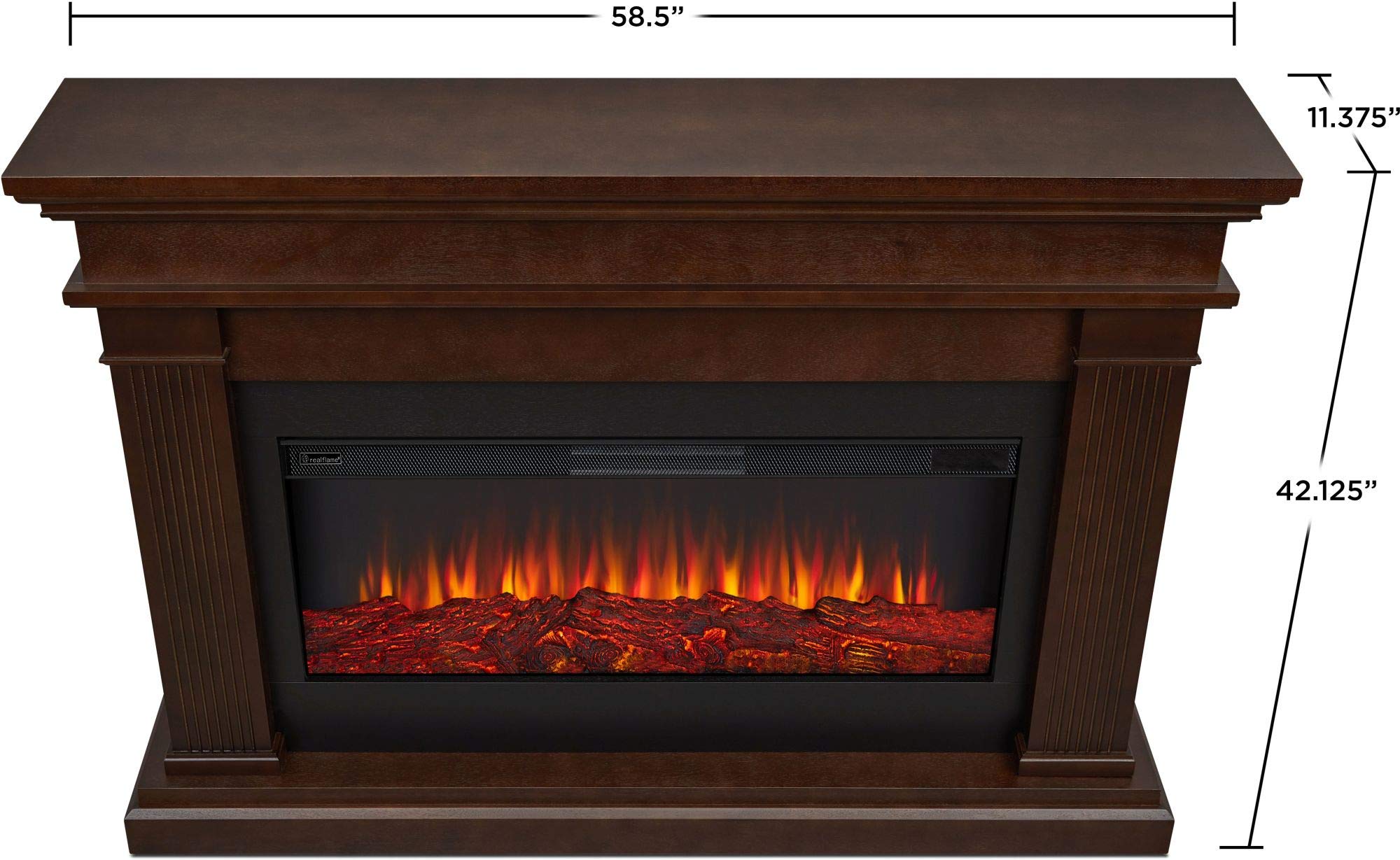 Beau 59" Landscape Electric Fireplace in Gray by Real Flame