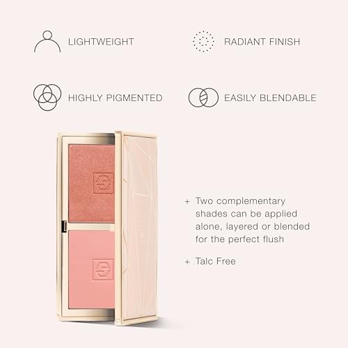 Jouer Blush Bouquet Duo 2 Shade Blush Palette High Pigment Powder Natural Flush Beauty Cosmetics Vitamin E Talc-Free Paraben, Gluten & Cruelty Free