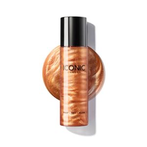 iconic london prep-set-glow | hydrating + setting + glowing spray, 3-in-1 formula for a dewy, radiant finish, cruelty-free, vegan makeup, 4.22 fl oz