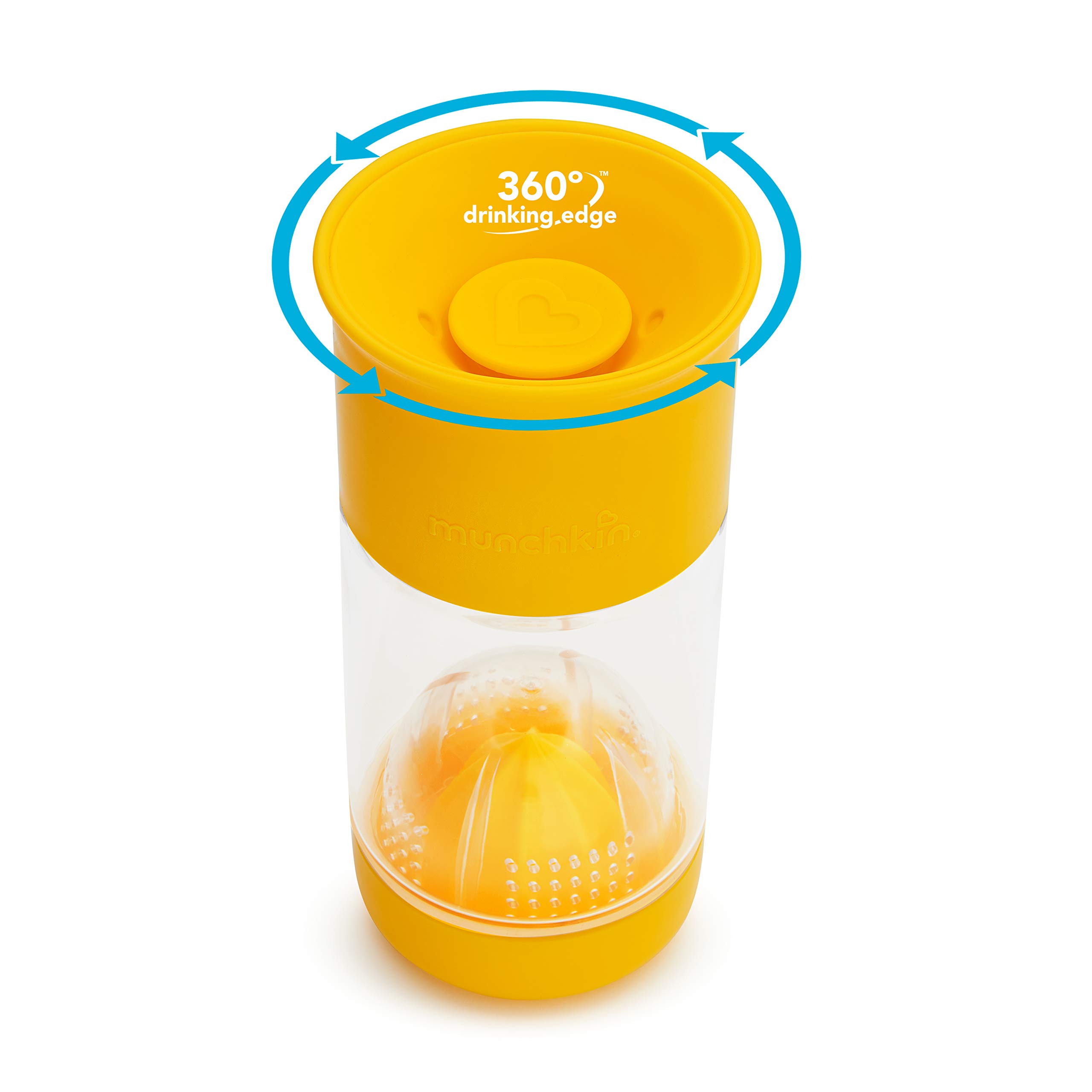 Munchkin® Miracle® 360 Fruit Infuser Toddler Sippy Cup, 14 Ounce, Yellow