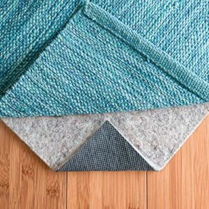 rugpadusa - basics - 8'x11' - 1/4" thick - felt + rubber - non-slip rug pad - cushioning felt for added comfort - safe for all floors and finishes