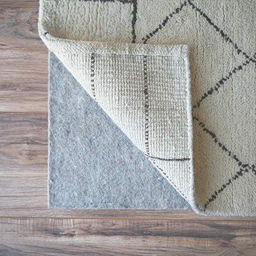 RUGPADUSA - Basics - 8'x11' - 1/4" Thick - Felt + Rubber - Non-Slip Rug Pad - Cushioning Felt for Added Comfort - Safe for All Floors and Finishes