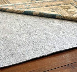 RUGPADUSA - Basics - 8'x11' - 1/4" Thick - Felt + Rubber - Non-Slip Rug Pad - Cushioning Felt for Added Comfort - Safe for All Floors and Finishes