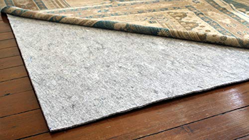 RUGPADUSA - Basics - 8'x11' - 1/4" Thick - Felt + Rubber - Non-Slip Rug Pad - Cushioning Felt for Added Comfort - Safe for All Floors and Finishes