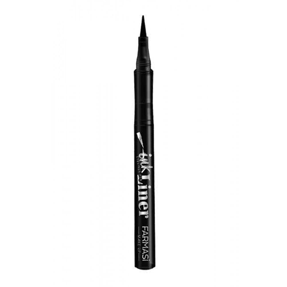 FARMASI Makeup Ink Liner, Enriched Waterproof Formula and Long Lasting Wear, Smudge Resistant, Sweat Resistant, Quick Drying, Black, 0.03 fl. oz. / 1.2 ml