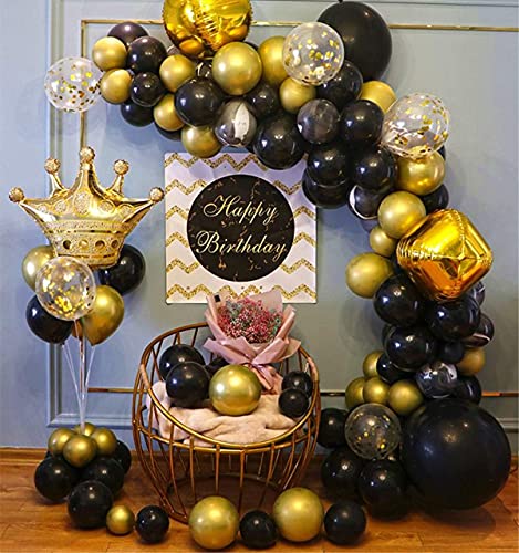 100pcs Balloons Black Clearance Latex 10" Pearl Black Balloons Helium Black Balloon for Black Balloon Garland Arch Wedding Birthday Halloween Party New Year's Day Decorations