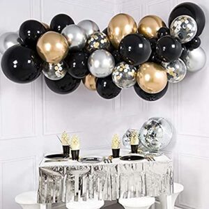 100pcs Balloons Black Clearance Latex 10" Pearl Black Balloons Helium Black Balloon for Black Balloon Garland Arch Wedding Birthday Halloween Party New Year's Day Decorations