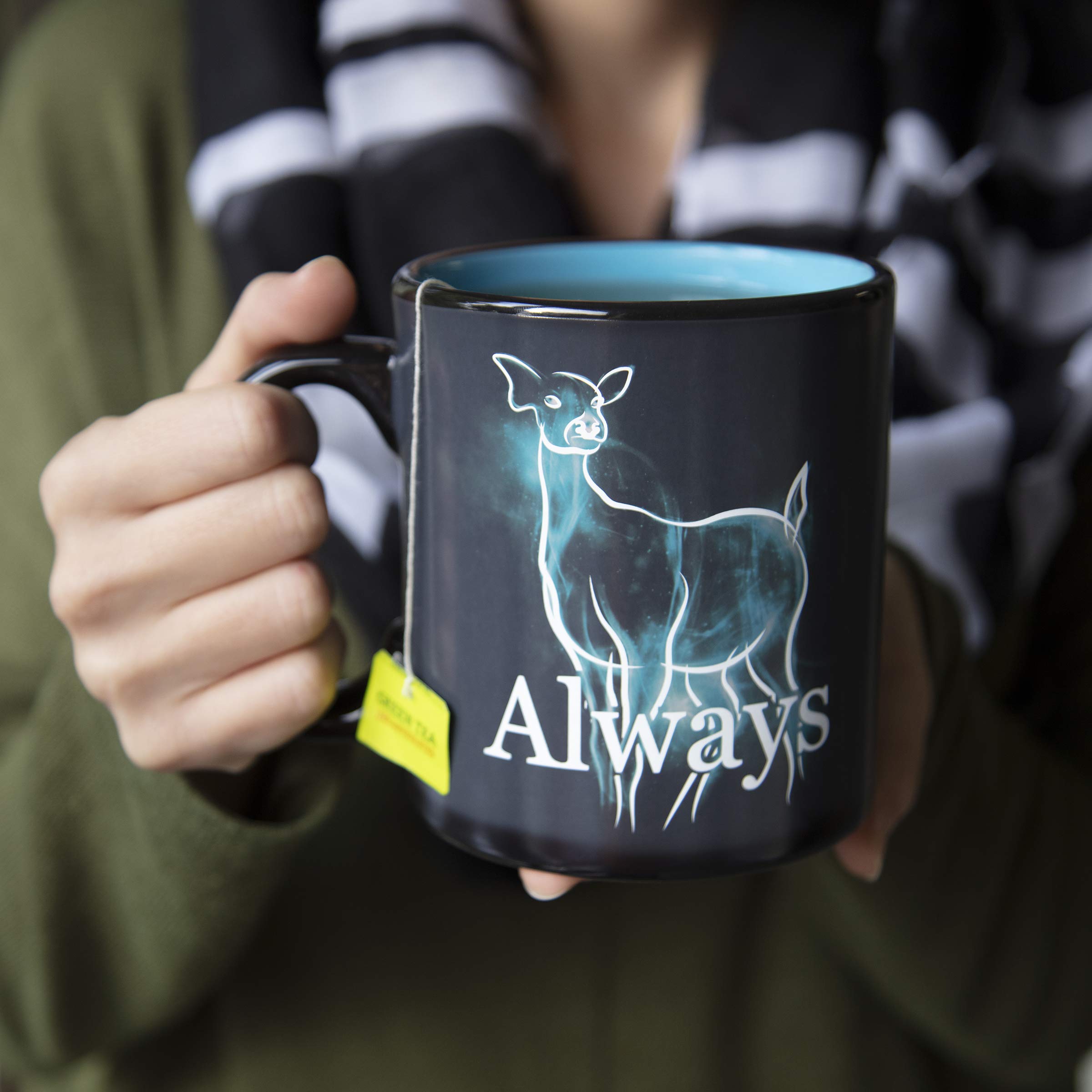 Harry Potter Always Heat Changing Coffee Mug, Large 20 oz - Doe Patronus Design Reveals with Heat - Officially Licensed - Gift for Kids, Teens & Adults - Ceramic