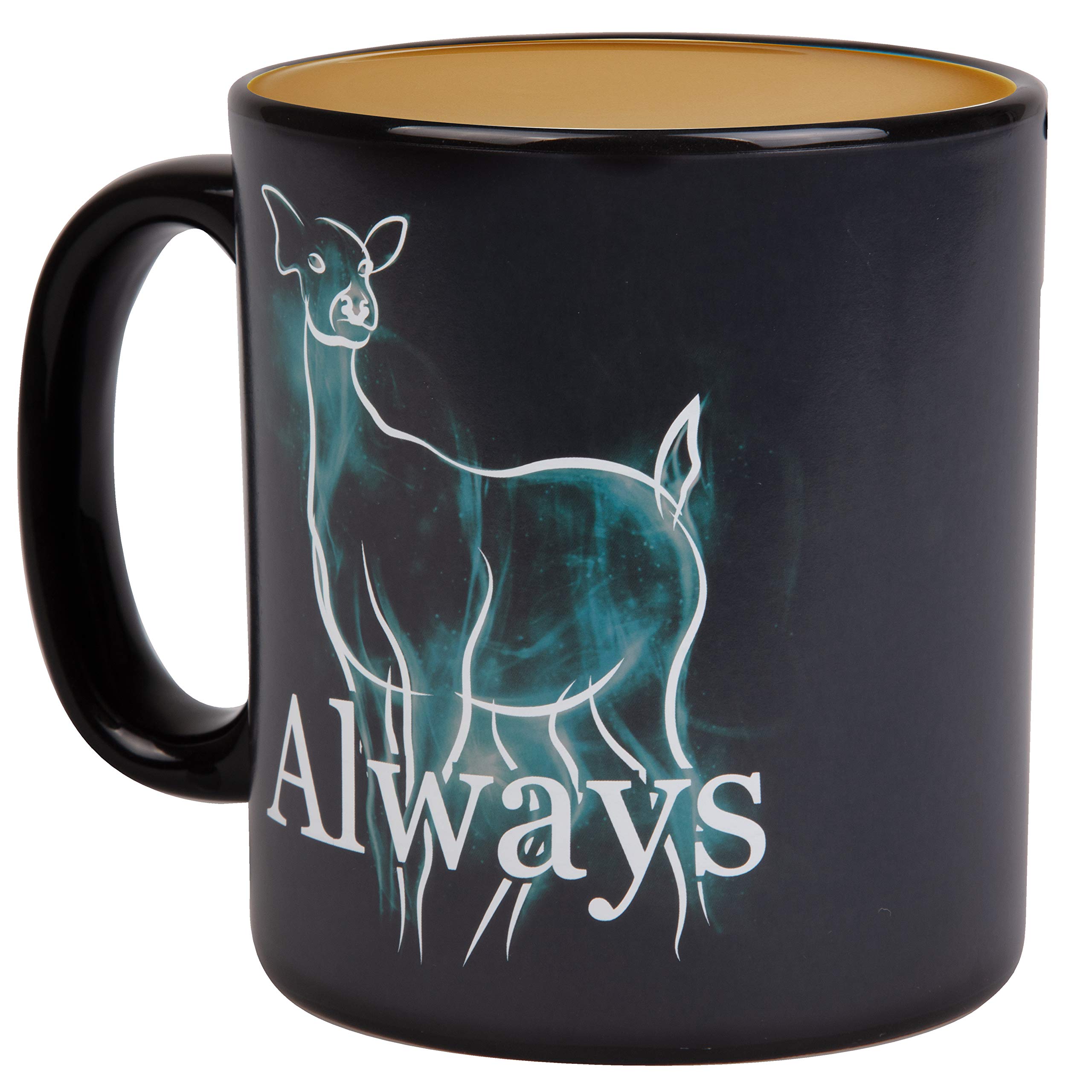 Harry Potter Always Heat Changing Coffee Mug, Large 20 oz - Doe Patronus Design Reveals with Heat - Officially Licensed - Gift for Kids, Teens & Adults - Ceramic