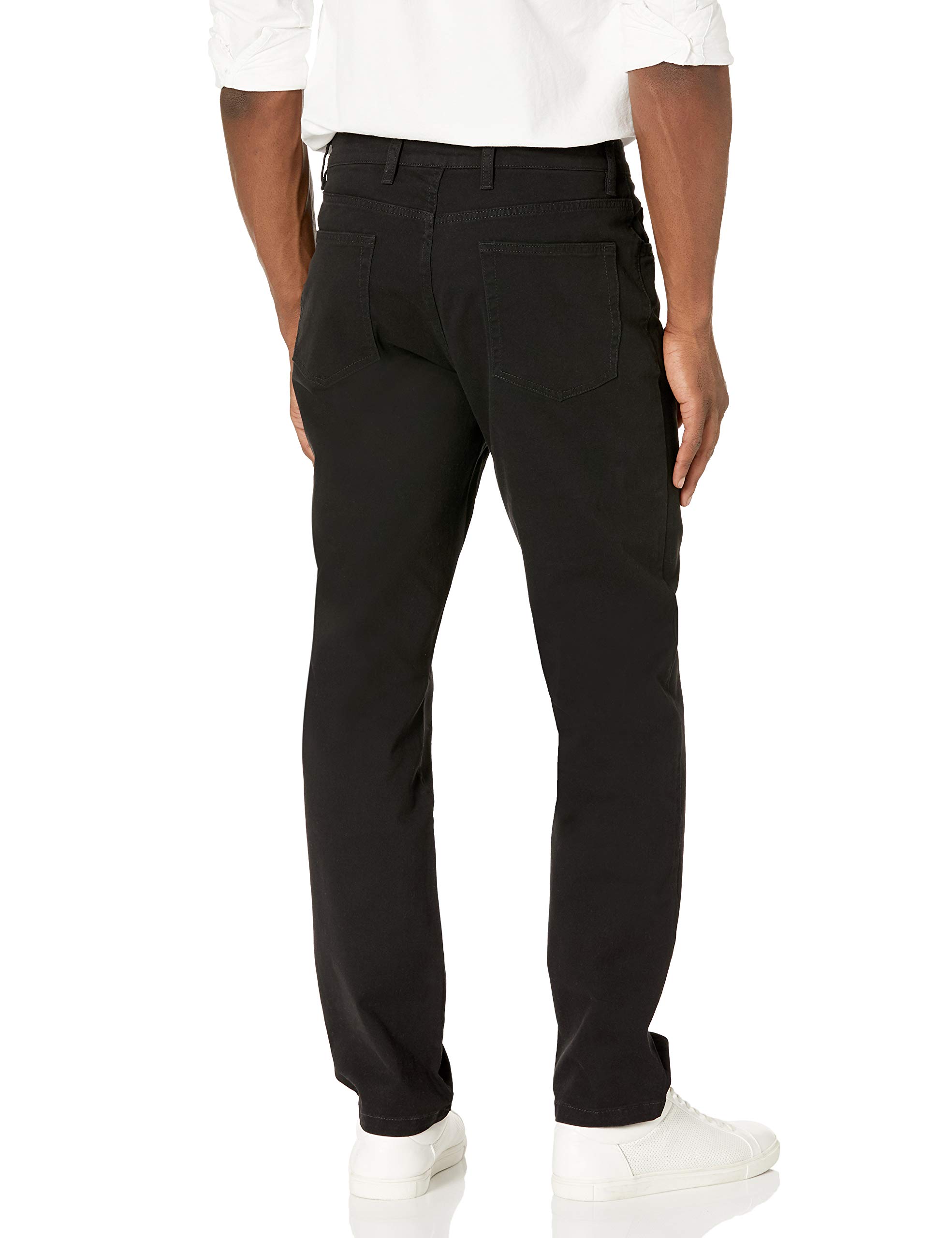 Amazon Essentials Men's Straight-Fit 5-Pocket Comfort Stretch Chino Pant (Previously Goodthreads), Black, 34W x 30L