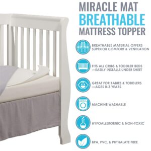 L.A. Baby Breathable Miracle Mat - Superior Ventilation Crib Mattress Topper