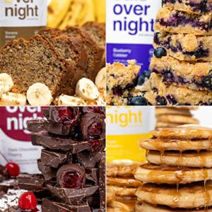 Oats Overnight - Vegan Variety Pack High Protein, High Fiber Breakfast Shake - Gluten Free, Non GMO Oatmeal Banana Bread, Blueberry Cobbler & More (8 Pack)